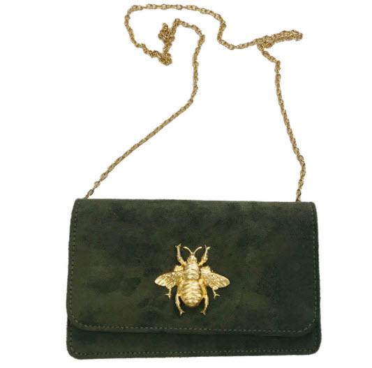 Lisi Lerch Ruby Olive Gold Charm Clutch