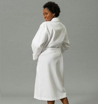 Matouk Monogrammed White Seersucker Robe Unisex Sizes