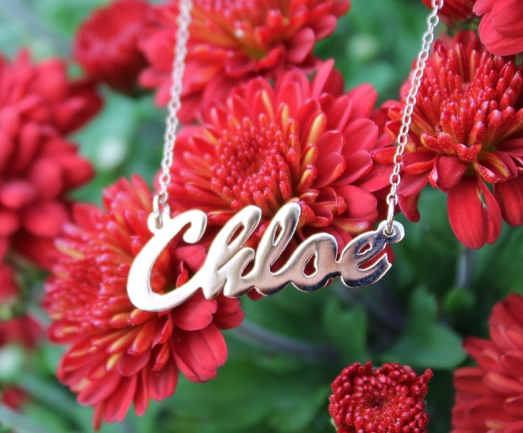 Personalized Name Necklace In Chloe Script