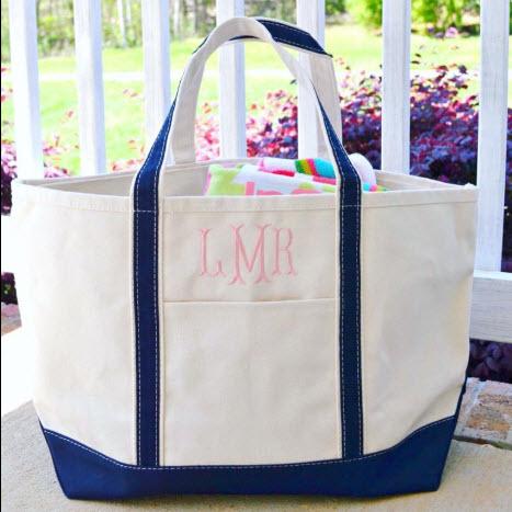 Monogrammed Large Classic Boat Tote Best Seller