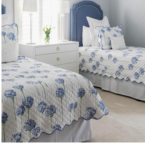 Matouk Charlotte By Lulu DK Azure, Lavender New Peony
