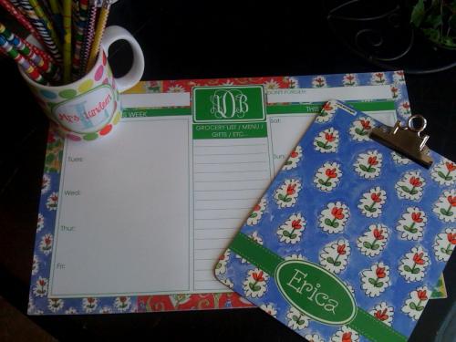 Personalized Monthly And Weekly Planners And Desk Sets